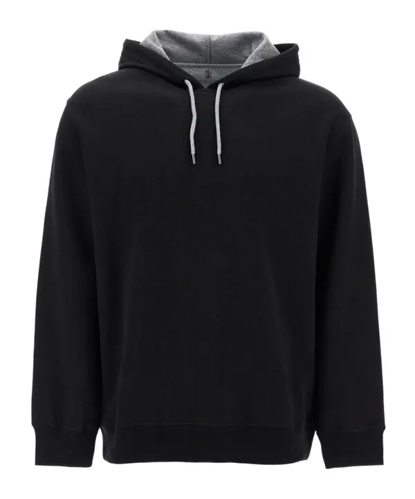 Brunello Cucinelli Long Sleeved Drawstring Hoodie - Black