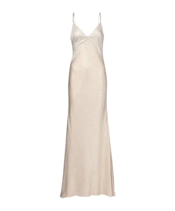 Roland Mouret Embellished Satin Gown - Nude