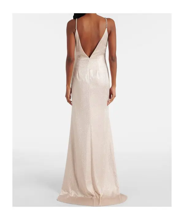 Roland Mouret Embellished Satin Maxi Gown