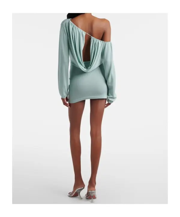 AYA MUSE Sola Asymmetric Draped Minidress
