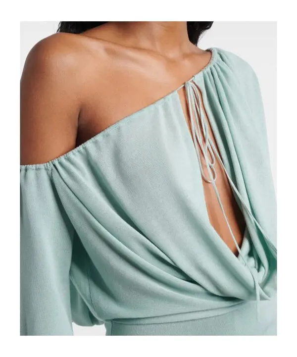 AYA MUSE Sola Asymmetric Draped Minidress