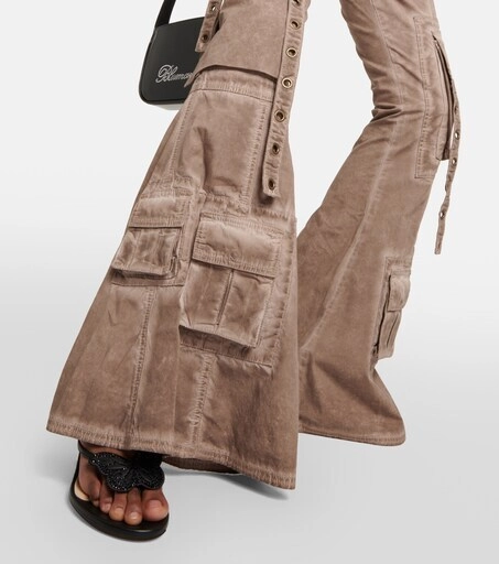 Blumarine Embellished Low-rise Flared Jeans