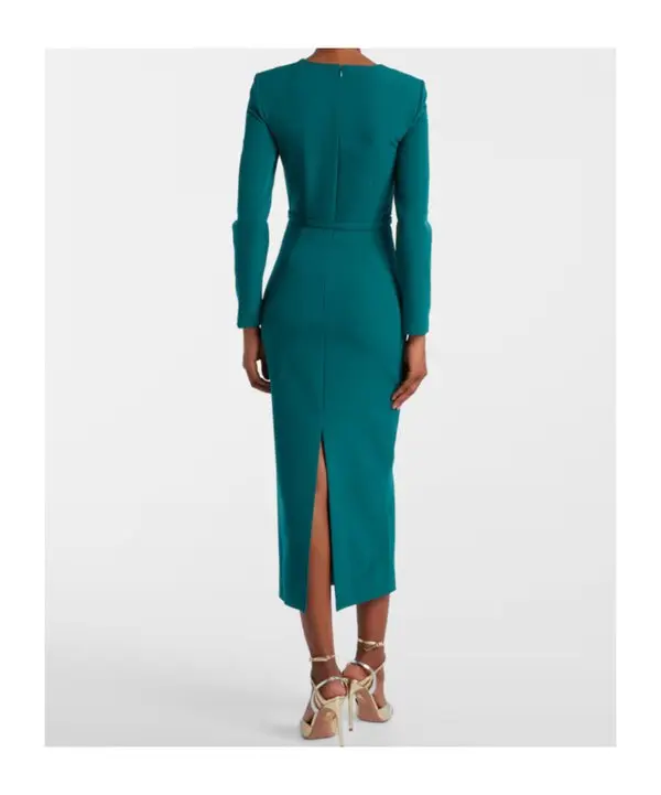 Roland Mouret Belted Midi Dress - Dark Green