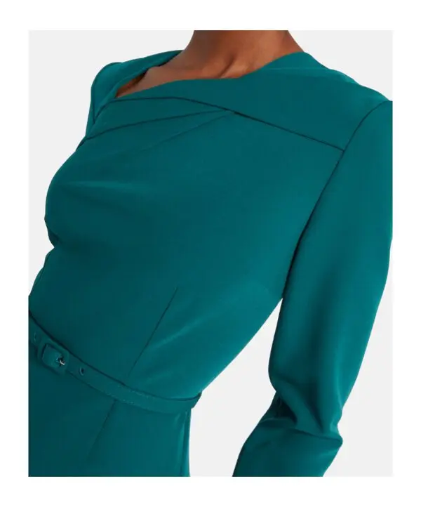 Roland Mouret Belted Midi Dress - Dark Green