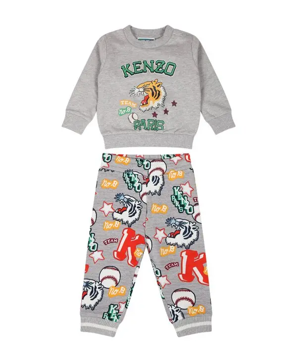 Kenzo Club Baseball Cotton Track Suit - Gray