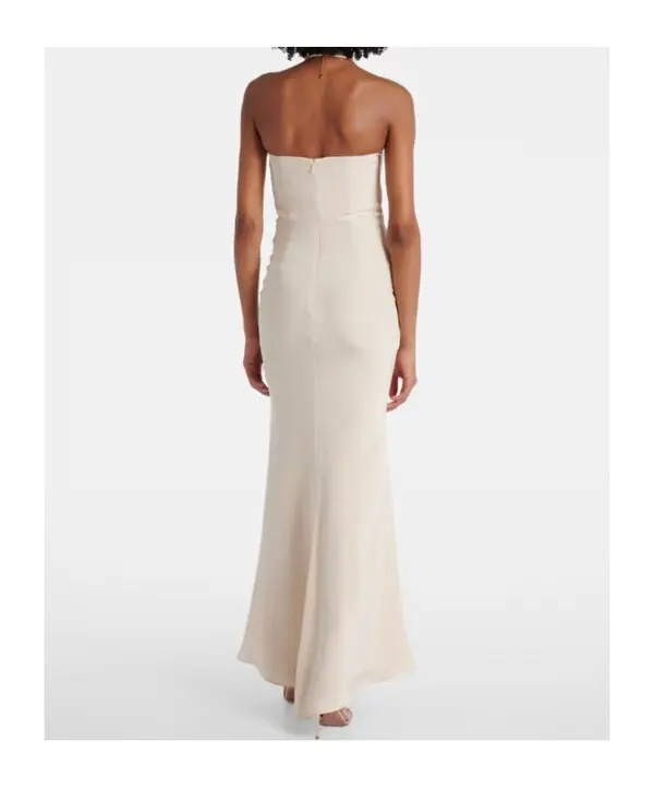 Roland Mouret Embellished Halterneck Silk Gown