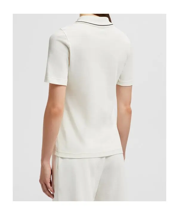 Moncler Logo Patch Piquet Polo Shirt