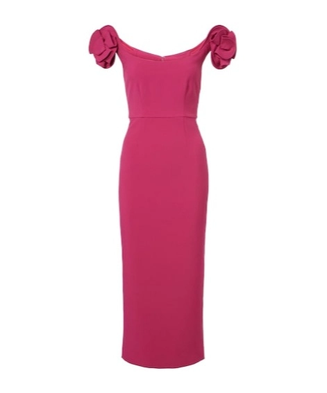 Roland Mouret Floral-appliqué Bustier Dress - Pink