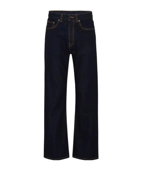Palm Angels Wide-leg Jeans With Logo Unwashed
