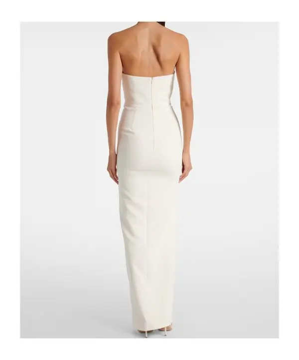 Roland Mouret Embellished Strapless Crêpe Gown
