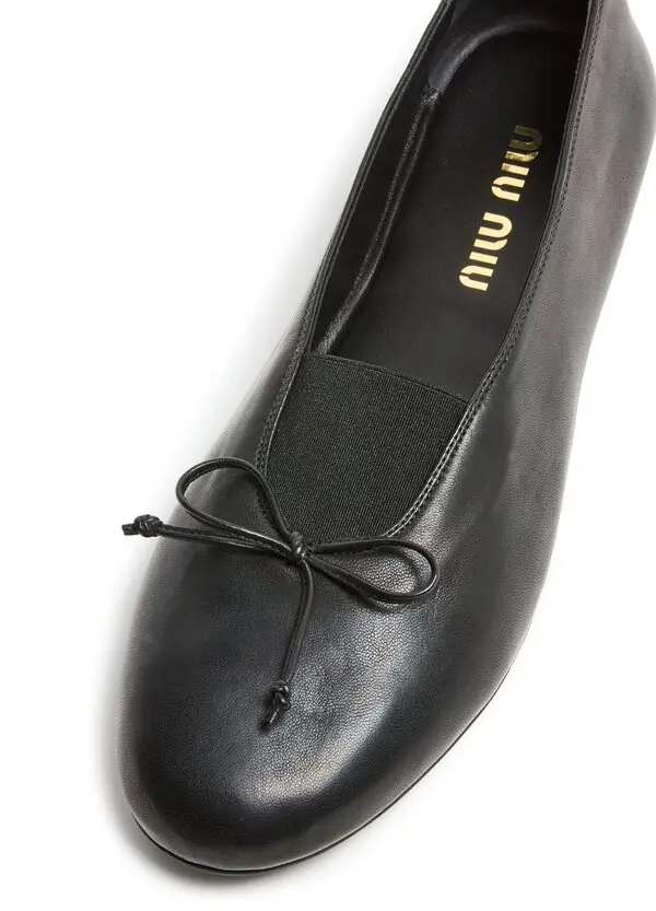 Miu Miu Leather Ballet Flats