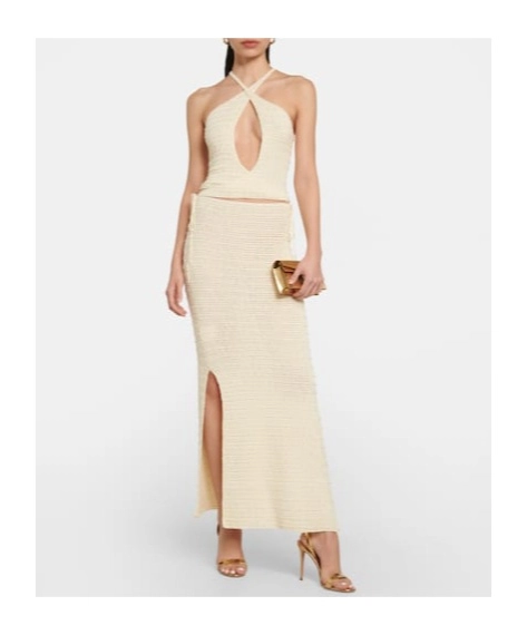 AYA MUSE Veluti Embellished Crochet Maxi Dress