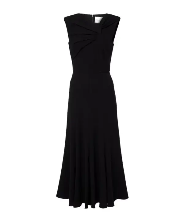 Roland Mouret Gathered Cady Midi Dress