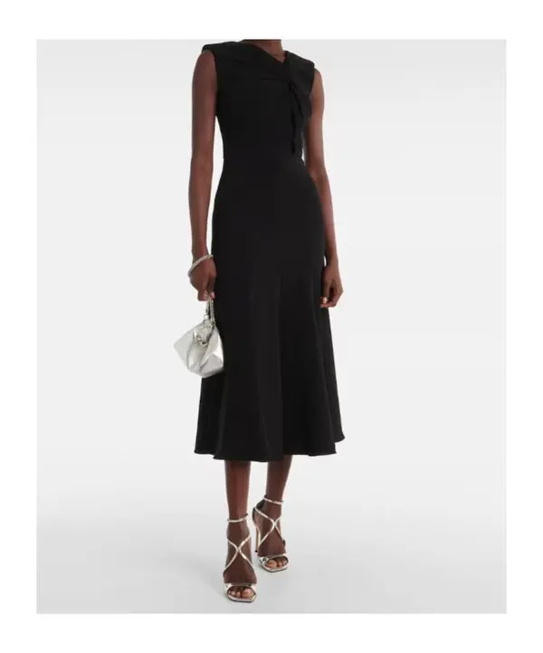 Roland Mouret Gathered Cady Midi Dress