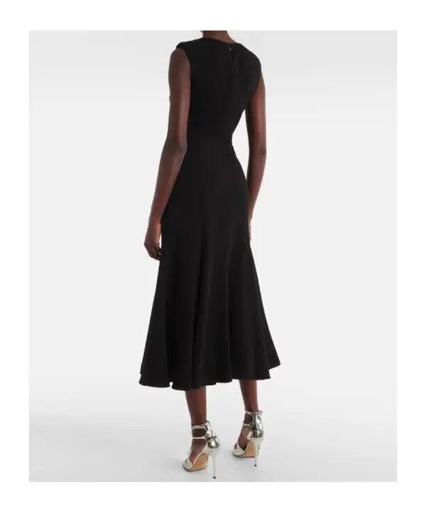Roland Mouret Gathered Cady Midi Dress