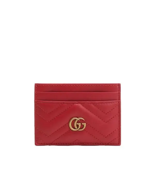Gucci Gg Marmont Card Case - Red