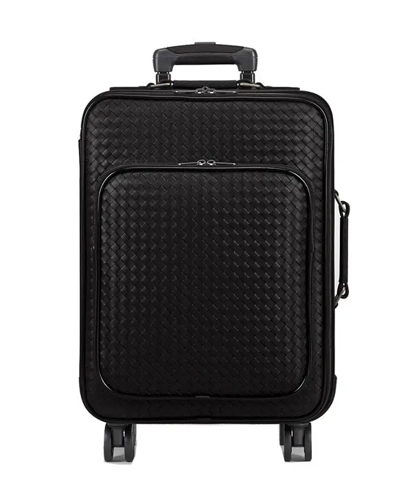 Bottega Veneta Woven Trolley Case - Black