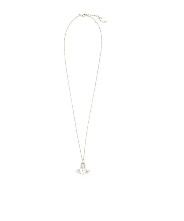 VIVIENNE WESTWOOD Pendant Necklace With Logo - White