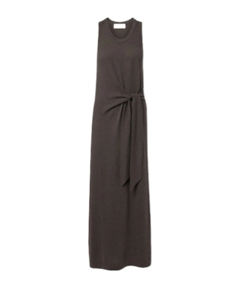 LISA YANG Angeline Cotton Cashmere Maxi Dress - Black