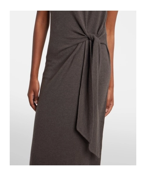 LISA YANG Angeline Cotton Cashmere Maxi Dress - Black