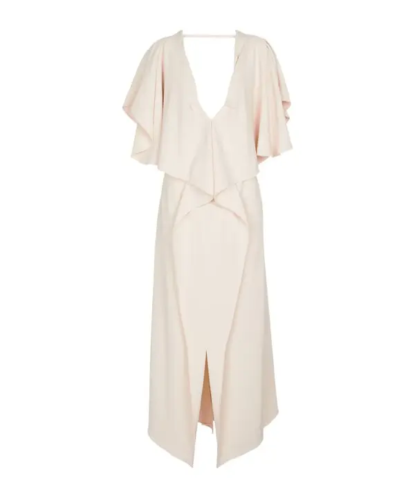 Roland Mouret Frilly-edged Strap Dress - White