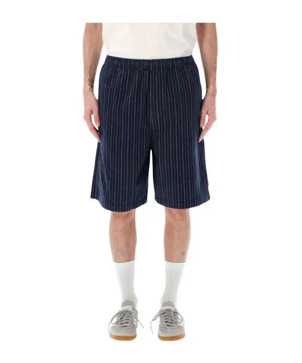 StÜssy Striped Elastic Waist Shorts