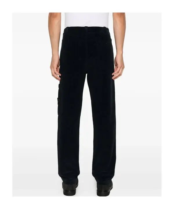 Stone Island Logo Patch Corduroy Pants