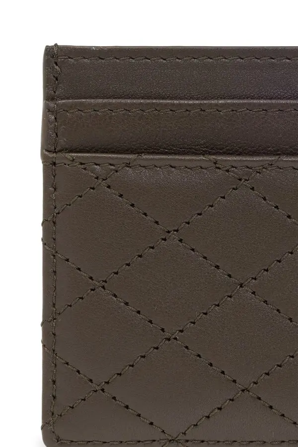 Saint Laurent Logo Plaque Quilted Cardholder