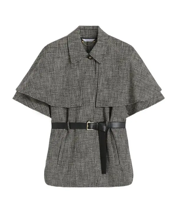 Max Mara Short Cape With Belted Waist