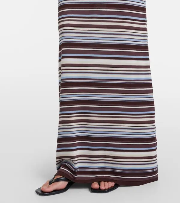 AYA MUSE Knit Striped Midi Skirt