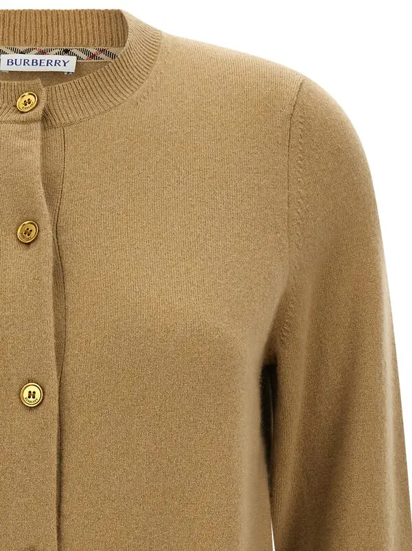 Burberry Embroidered Buttoned Cardigan - Flaxen