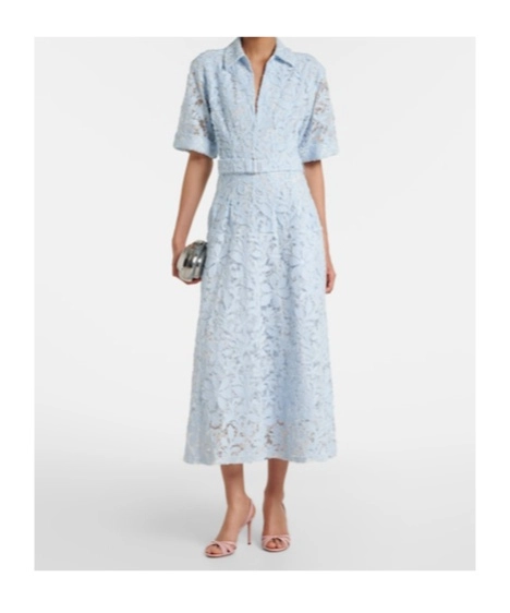 Simkhai Deanna Lace Guipure Cotton Midi Dress