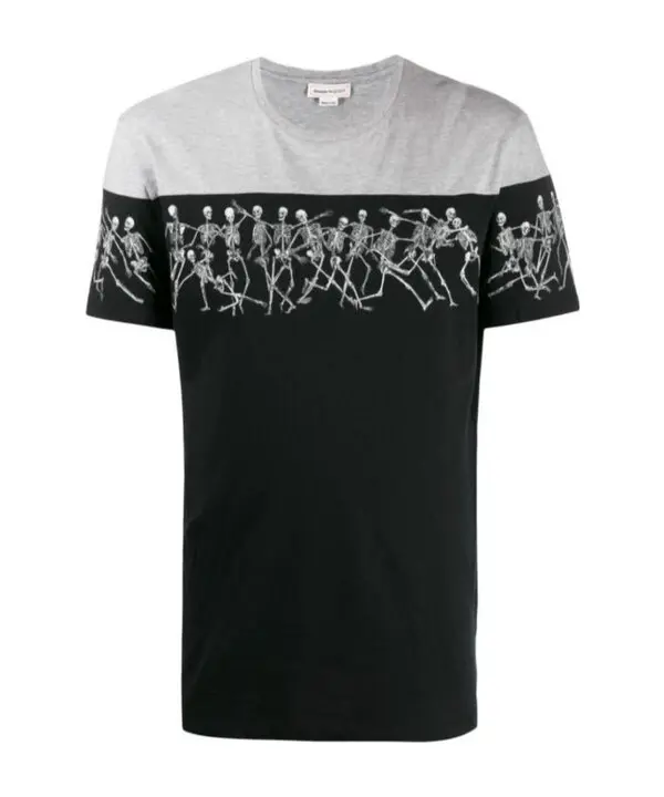Alexander McQueen Jumping Skeletons Printed T-shirt