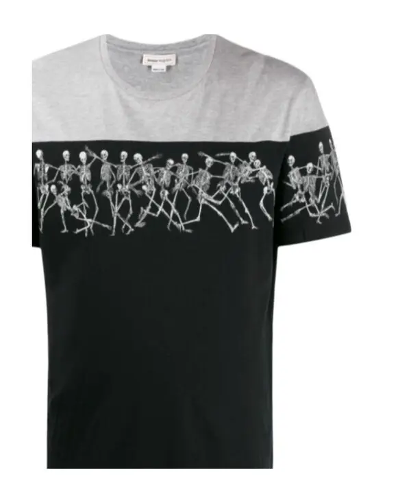 Alexander McQueen Jumping Skeletons Printed T-shirt