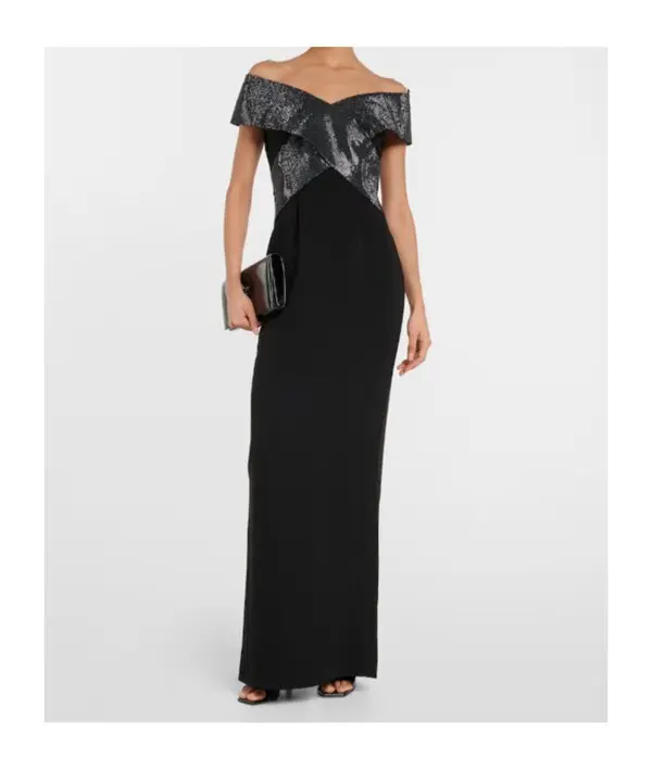 Roland Mouret Off-the-shoulder Maxi Dress With Slit
