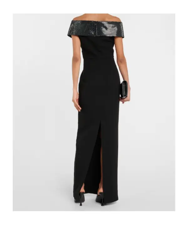 Roland Mouret Off-the-shoulder Maxi Dress With Slit
