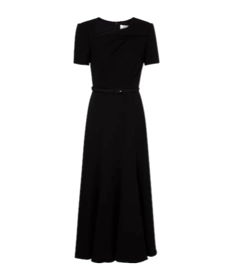 Roland Mouret Belted Crêpe Midi Dress
