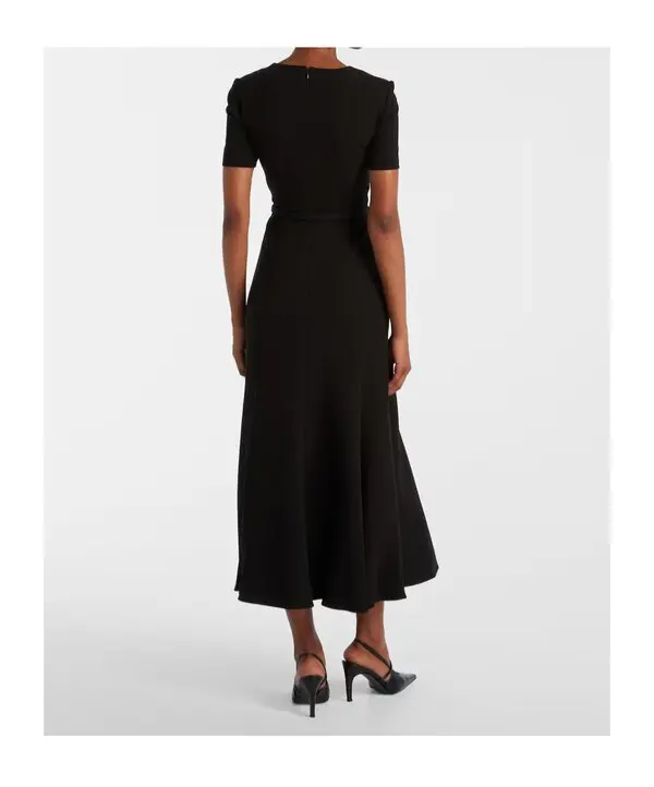 Roland Mouret Belted Crêpe Midi Dress