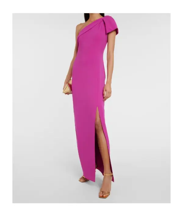 Roland Mouret One-shoulder Maxi Dress With Side Slits
