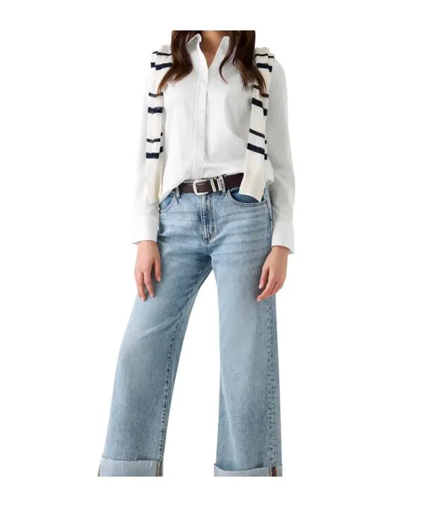 Guess Long-sleeved Shirt With Pointed Collar