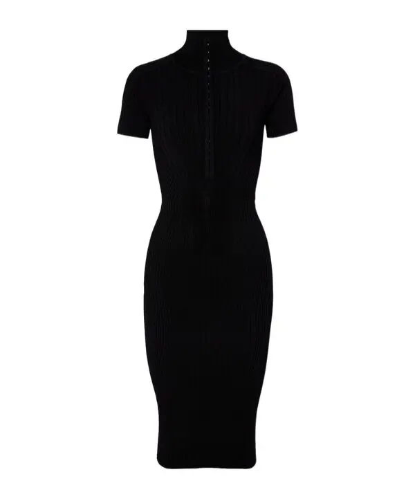 MUGLER Ribbed Knit Dress