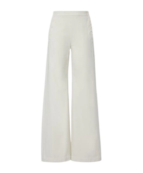 NILI LOTAN Reed Cotton Wide-leg Pants