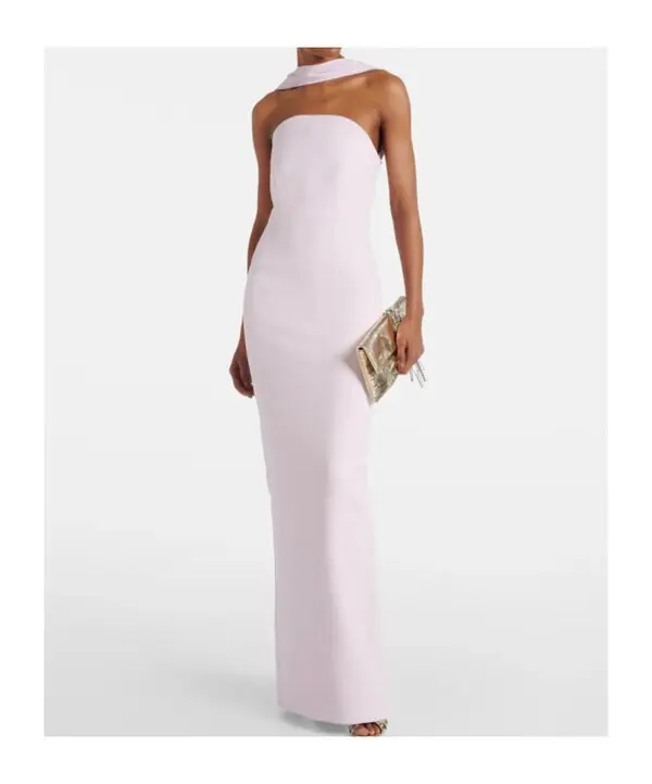 Roland Mouret Cady Maxi Gown With Open Back