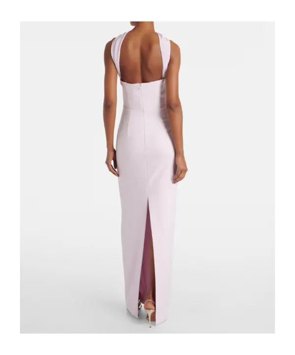 Roland Mouret Cady Maxi Gown With Open Back