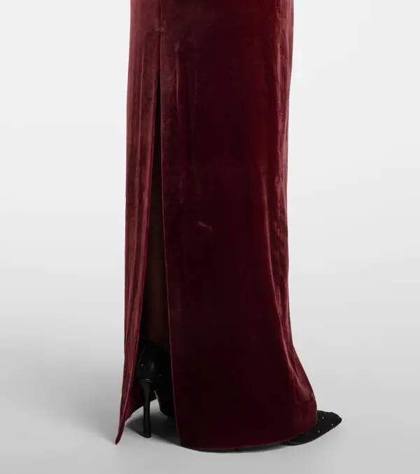 Roland Mouret Embellished Velvet Bustier Gown