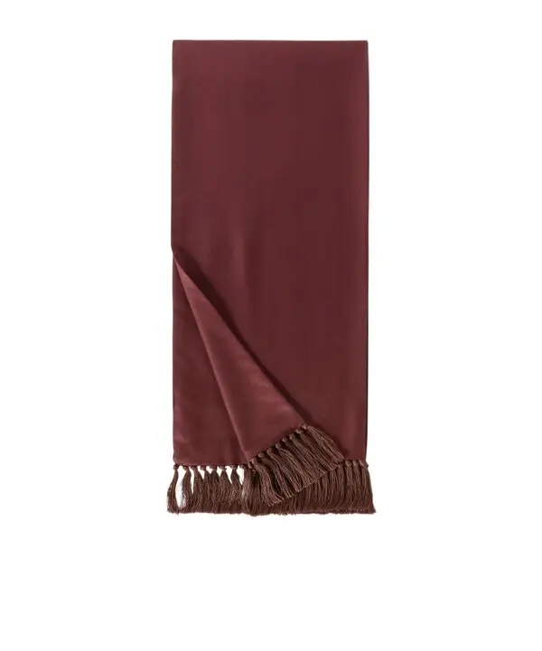 Loro Piana Knotted Fringed Scarf - Red