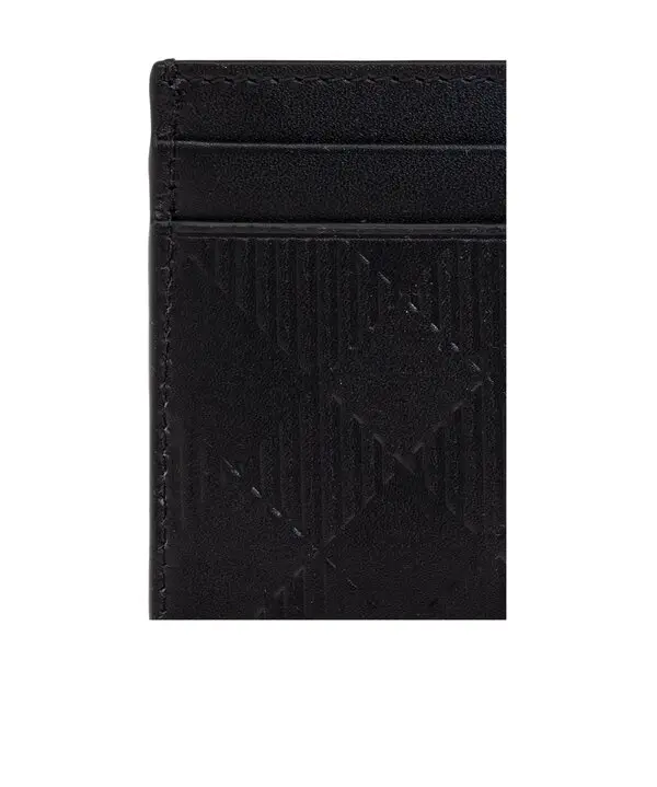 Burberry Check-embossed Open Top Cardholder