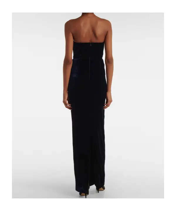 Roland Mouret Strapless Velvet Gown
