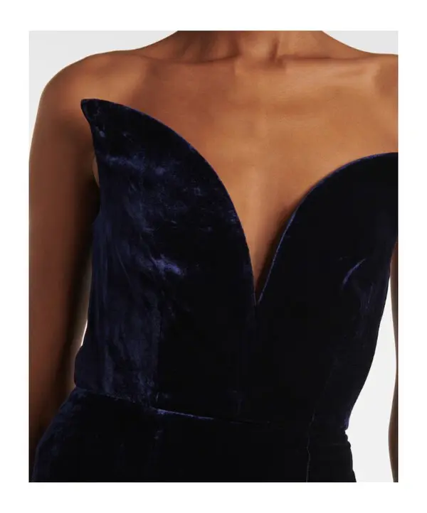 Roland Mouret Strapless Velvet Gown