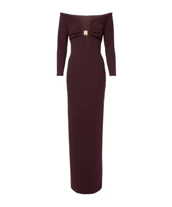 Roland Mouret Embellished Cady Gown - Brown